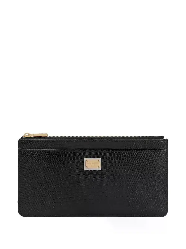 Dolce & Gabbana Zip-top Leather Wallet - Black