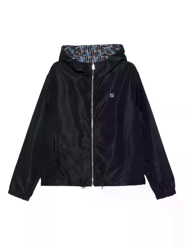 Fendi Logo-plaque Hooded Jacket