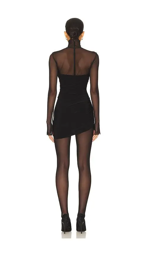 Norma Kamali Diana Long Sleeve Turtleneck Dress