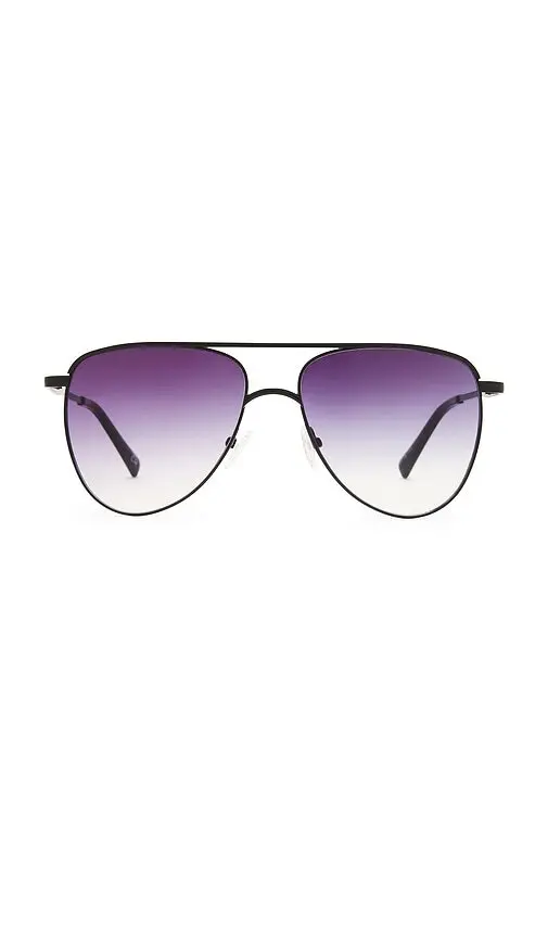 Le Specs The Duke Sunglasses - Matte Black & Intense Smoke Gradient