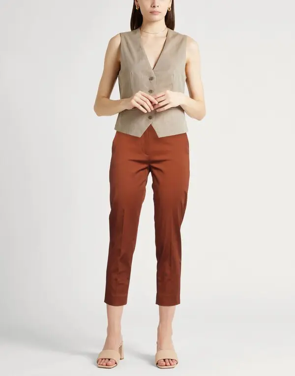 Max Mara Tapered Cotton Elastane Pants - Brown