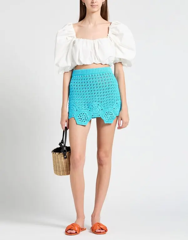 Alanui Crochet Knit Mini Skirt
