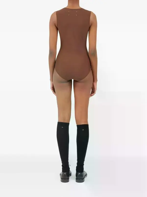 MAISON MARGIELA Sleeveless Bodysuit - Brown