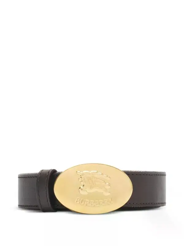 Burberry Equestrian Knight Check-stamp Belt - Brown