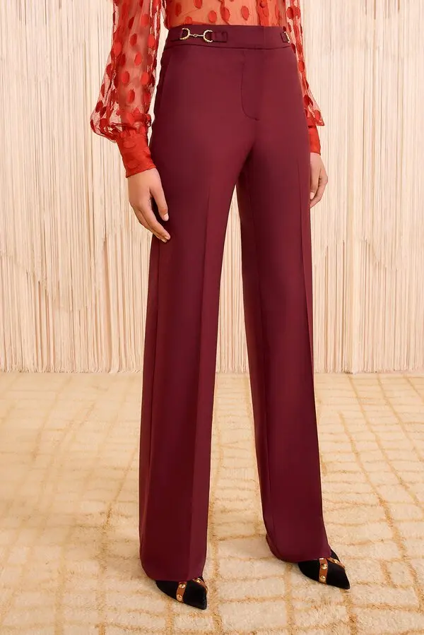 Ulla Johnson Quartier Mid-rise Pants - Bordeaux