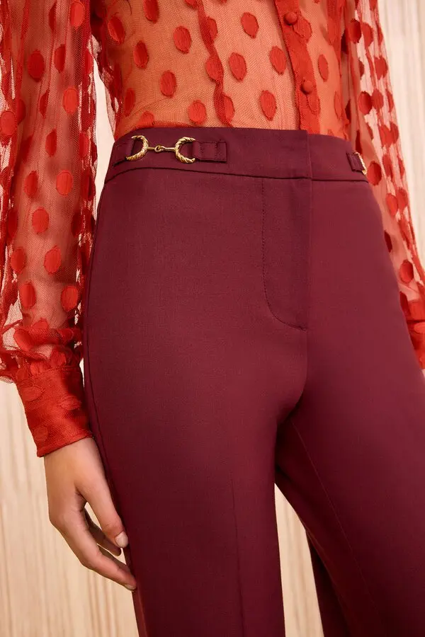 Ulla Johnson Quartier Mid-rise Pants - Bordeaux