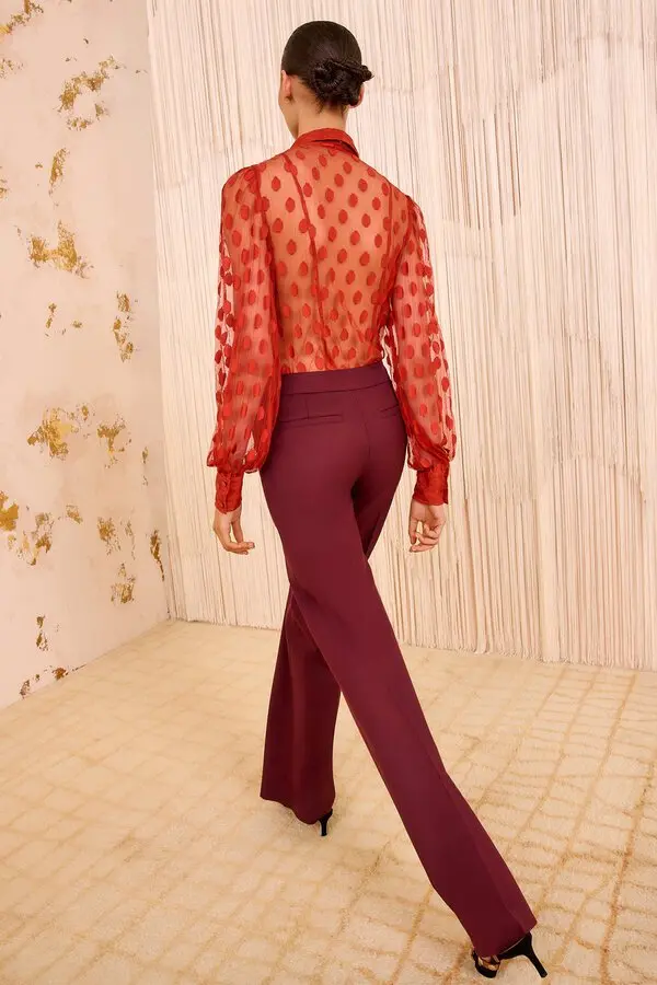 Ulla Johnson Quartier Mid-rise Pants - Bordeaux