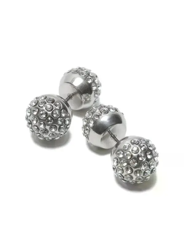 Acne Studios Crystal-embellished Ball Earrings