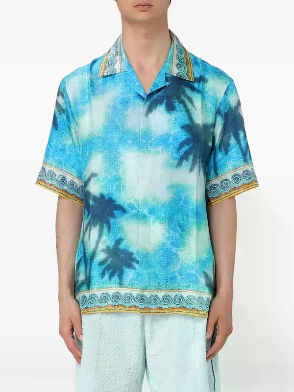 Casablanca Palm-tree Mosaic Shirt