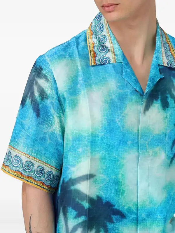 Casablanca Palm-tree Mosaic Shirt