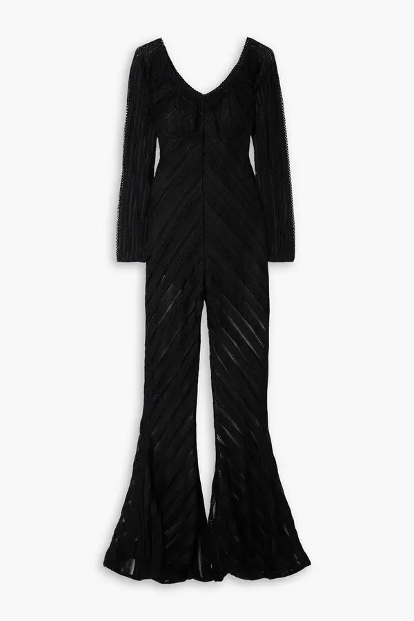 Charo Ruiz Ibiza Zaray Stretch-lace Jumpsuit - Black