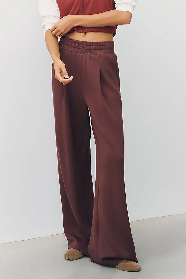 Varley Wide Leg 30" Pants - Deep Mahogany