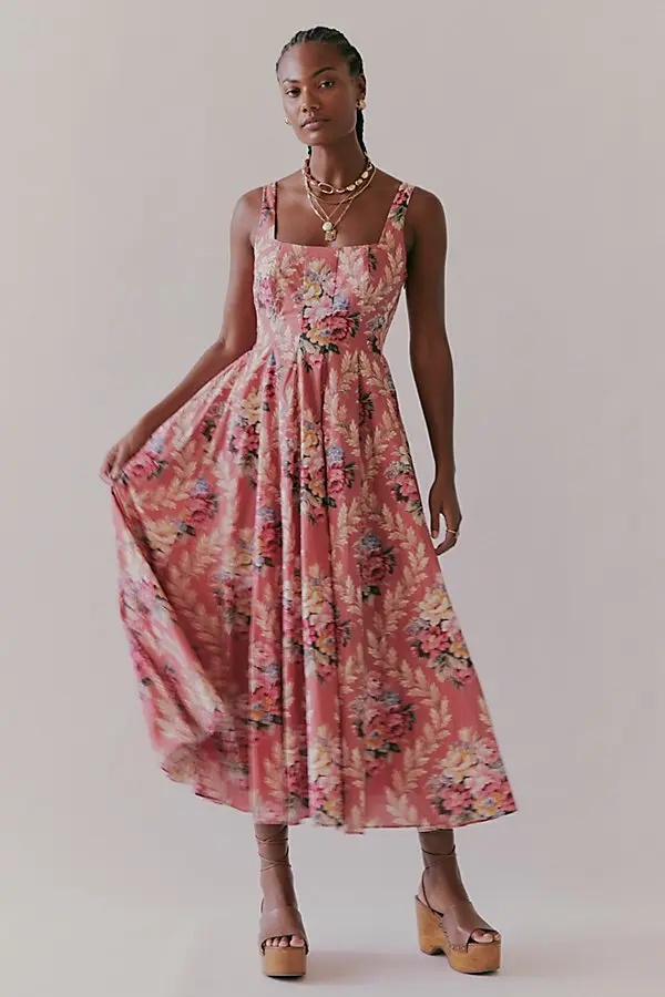 open lace back dress The New Era Garden Party Dress – Selkie main image 1