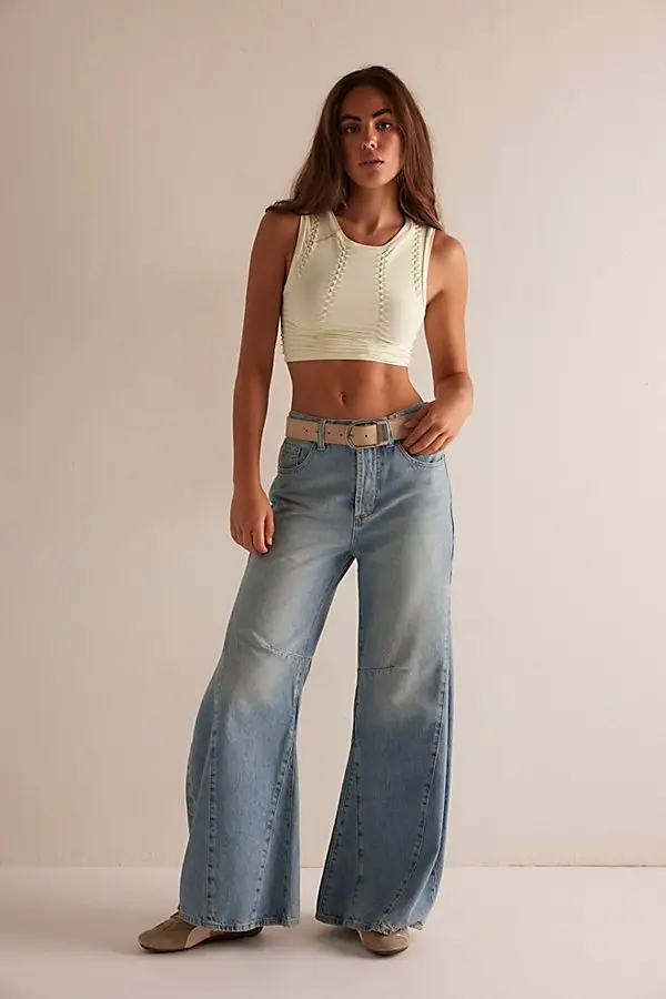 Free People Textured Super-cropped Top - Lively Ivy