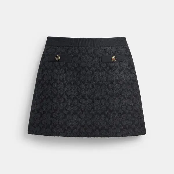COACH Signature Knit Mini Skirt
