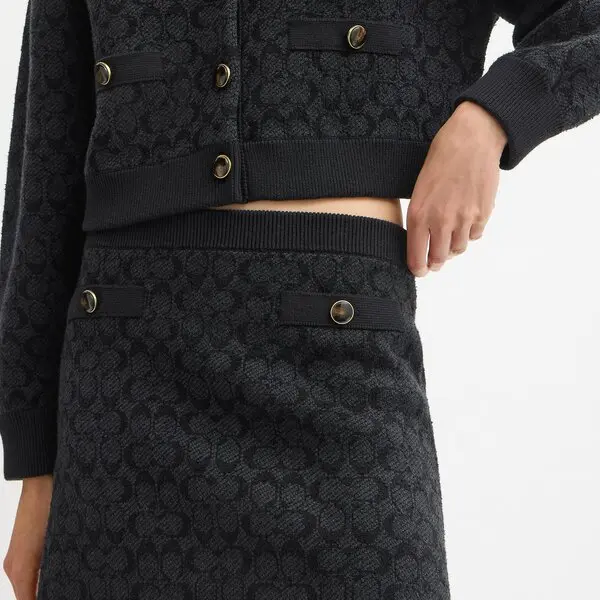 COACH Signature Knit Mini Skirt