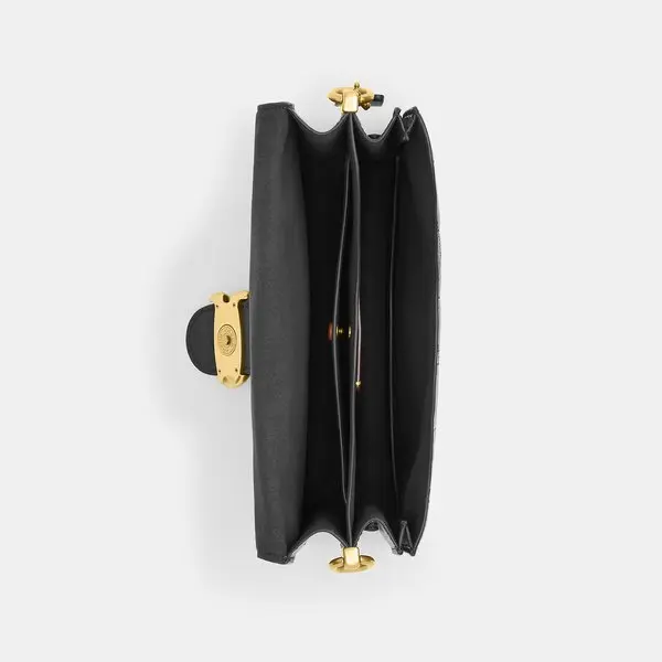 COACH Chain Tabby Shoulder Bag With Quilting - Brass/black