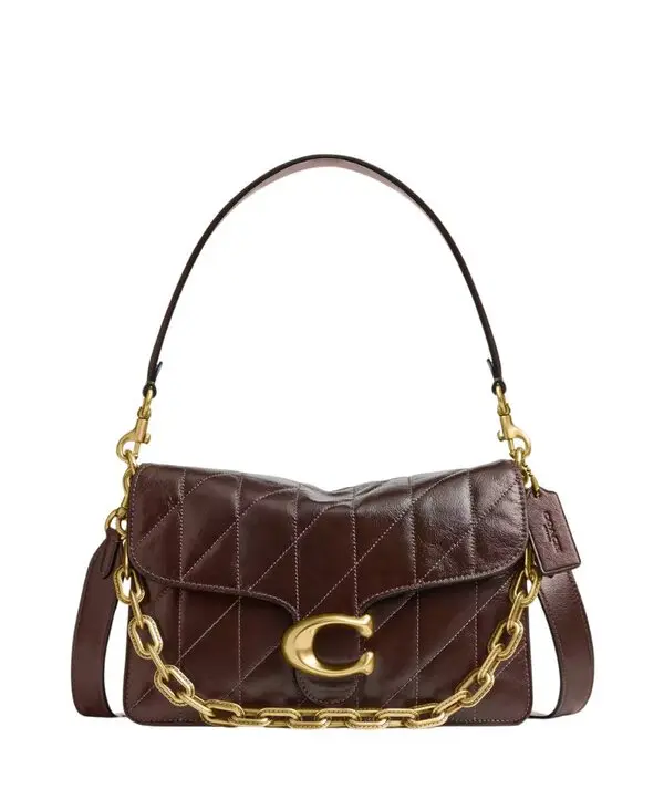COACH Quilted Chain Tabby Shoulder Bag - Brass/maple