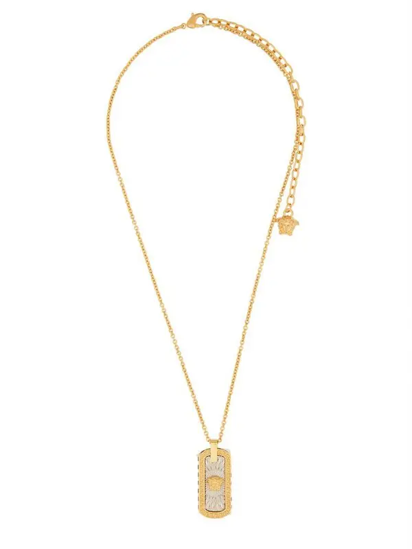 Versace Crystal Embellished Necklace - Gold