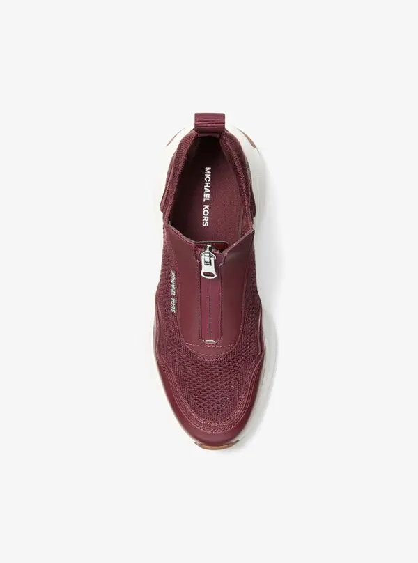 Michael Kors Zuma Mixed-media Trainers - Red