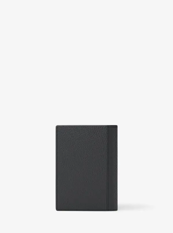 Michael Kors Hudson Pebbled Leather Folio Card Case In By