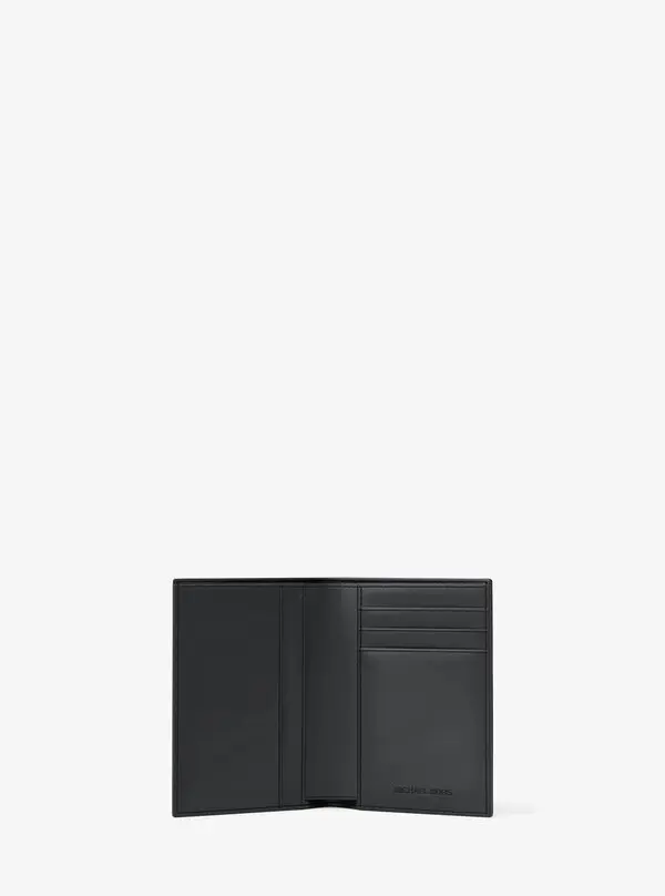 Michael Kors Hudson Pebbled Leather Folio Card Case In By
