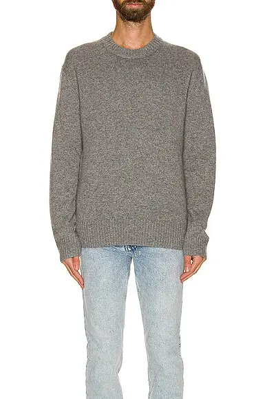 FRAME Crew Neck Cashmere Sweater - Gris