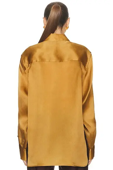 Khaite Matteo Silk Shirt - Dijon
