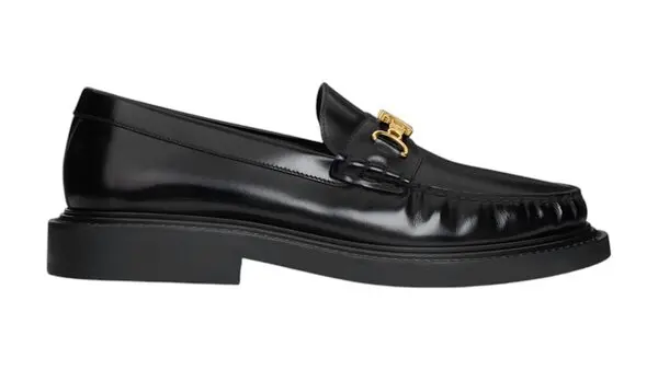 Celine Universite Triomphe Chain Loafer In Polished Bull