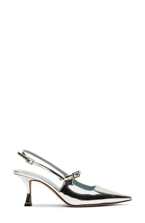 FRANCES VALENTINE Vivi Pointed Toe Slingback Pump - Silver