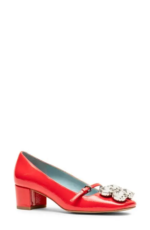 FRANCES VALENTINE Josephine Square Toe Pump - Geranium