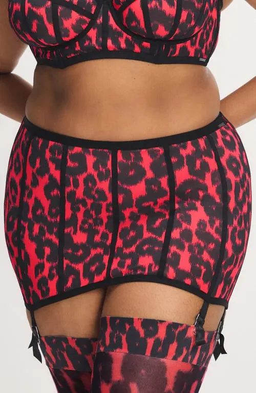 SAVAGE X FENTY City Kitty Garter Skirt - Open Late Red Vintage