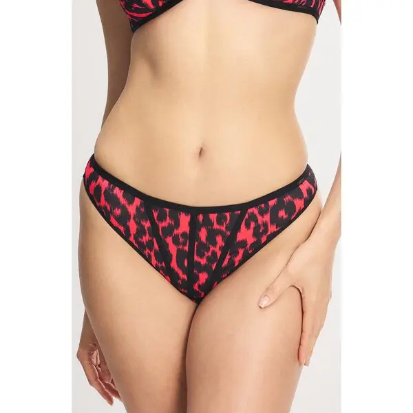 SAVAGE X FENTY City Kitty High-leg Bikini - Open Late Red Vintage