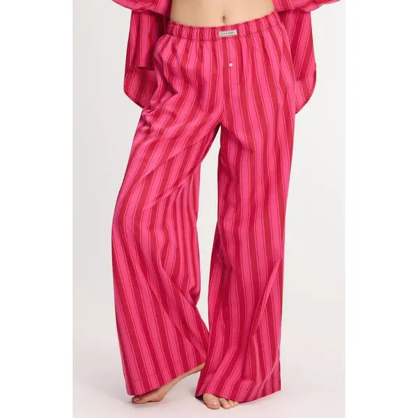 SAVAGE X FENTY Kickback Casuals Sleep Pants - Fuchsia Pink/red Let