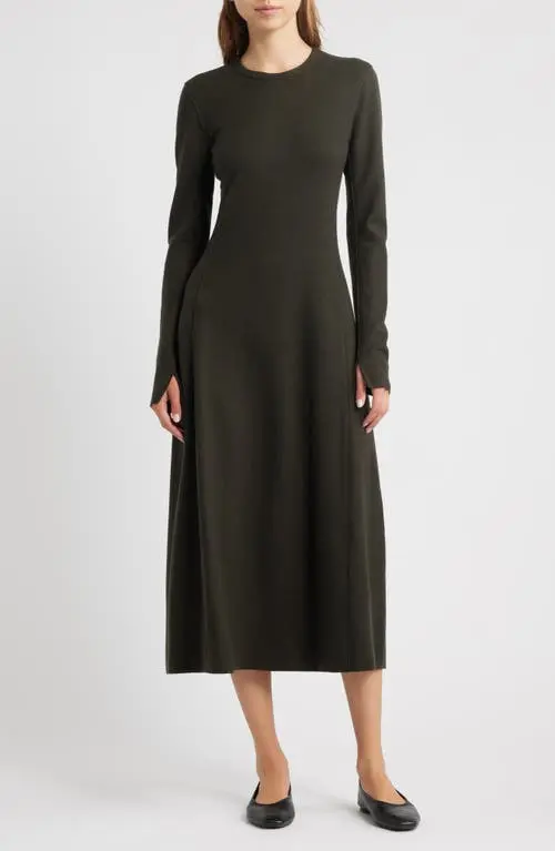 Rag & Bone Yan Long Sleeve Wool Sweater Dress