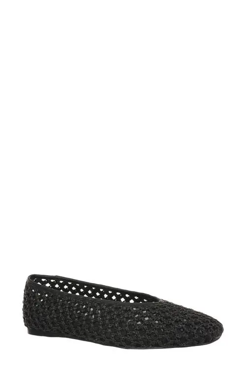 Nordstrom Maddox Leather Ballet Flats - Black Raffia