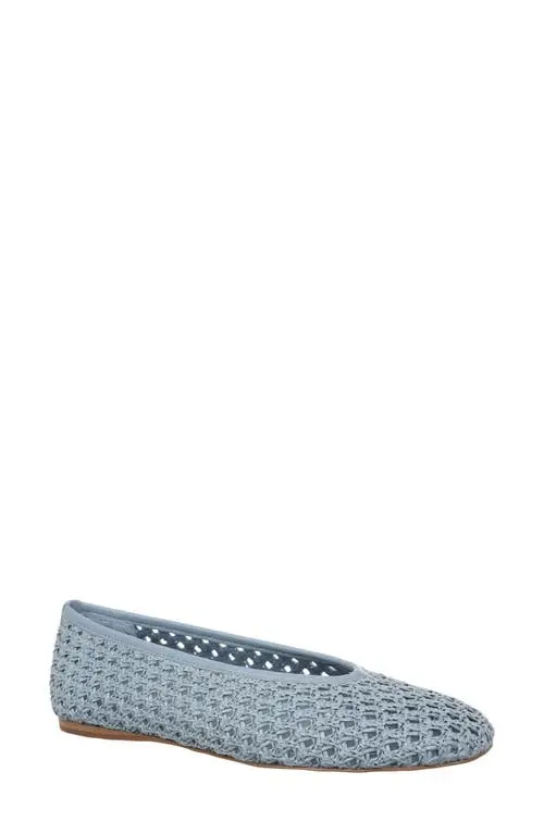 Nordstrom Maddox Leather Ballet Flats - Blue Raffia