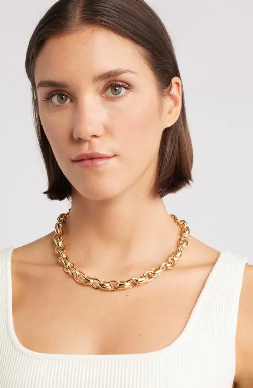 Nordstrom Interlocking Chunky Chain Necklace - Gold