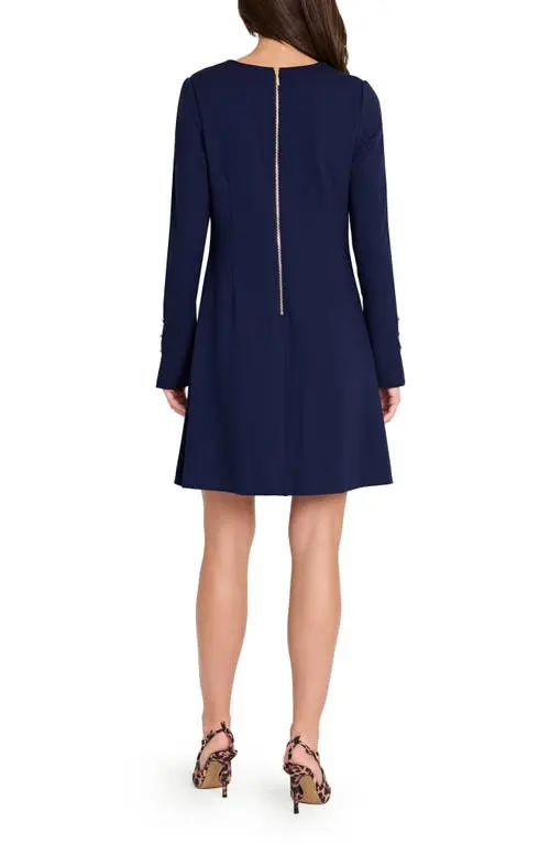 TAHARI ASL Bow Detail Long Sleeve Minidress