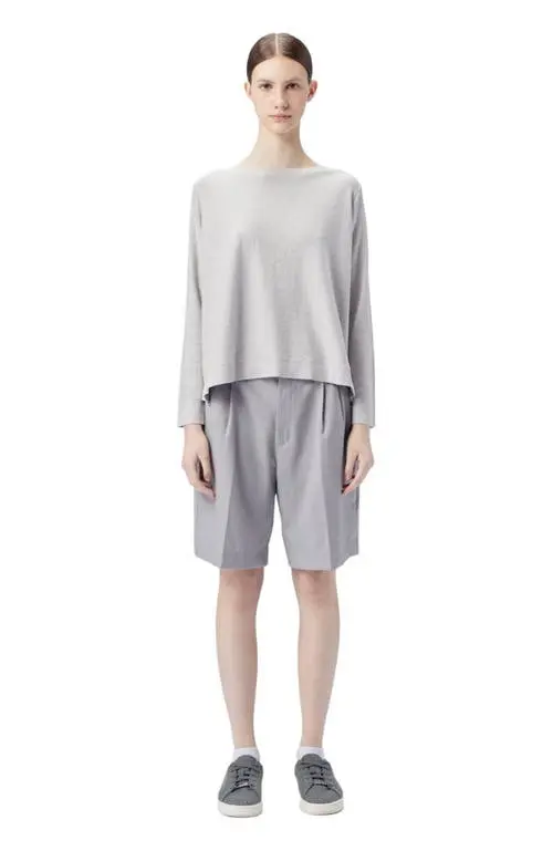 Gobi Cashmere Boatneck Sweater In Cotton, Silk, And Cashmere Blend - Wind Chime