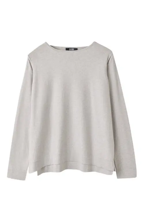 Gobi Cashmere Boatneck Sweater In Cotton, Silk, And Cashmere Blend - Wind Chime