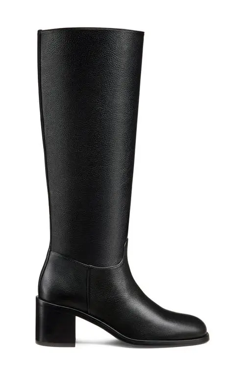 STUART WEITZMAN Finn Knee High Leather Boots - Black
