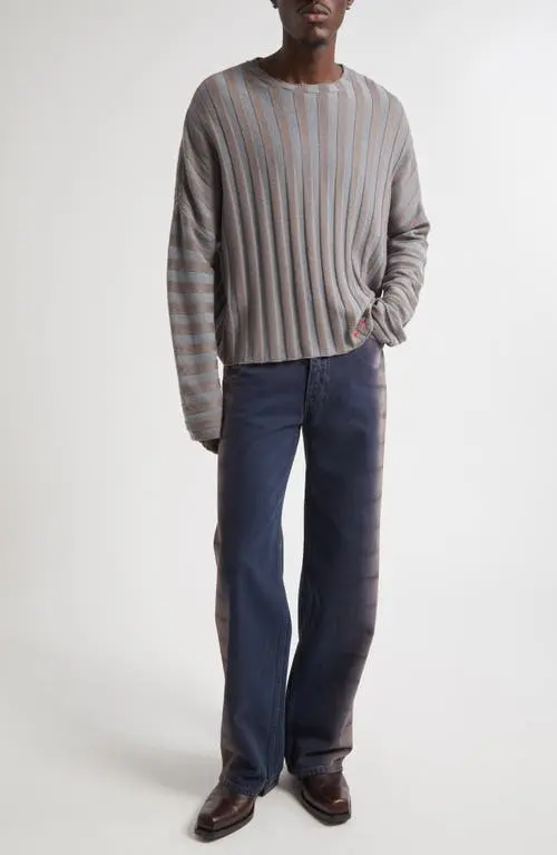 Eckhaus Latta Gender Inclusive Keyboard Stripe Merino Wool Sweater