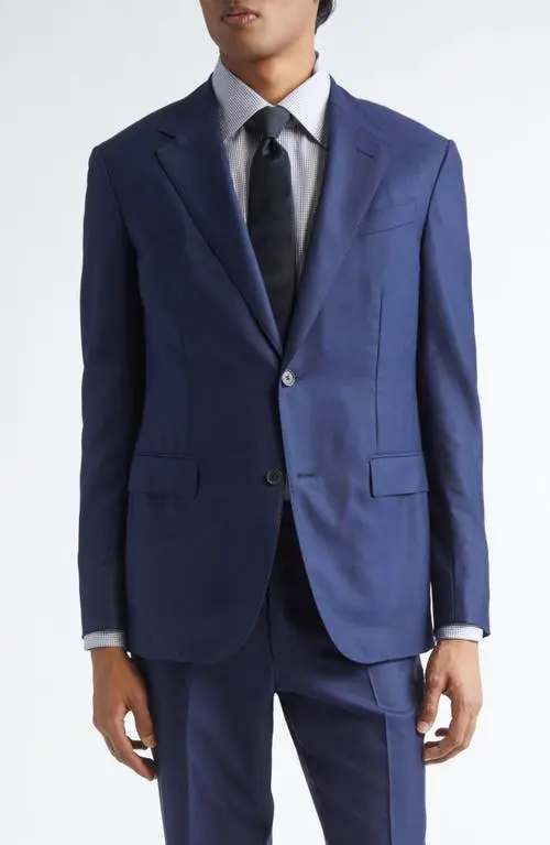 Zegna Plaid 15milmil15 Wool Suit - Dark Blue