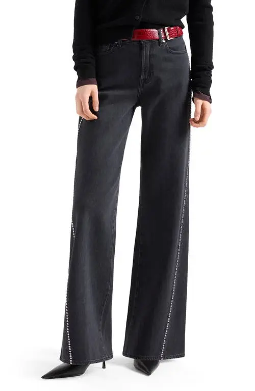 7 For All Mankind Lotta Seamed Patch Pocket Wide Leg Jeans