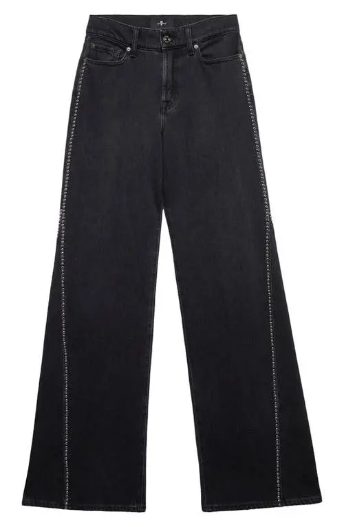 7 For All Mankind Lotta Seamed Patch Pocket Wide Leg Jeans