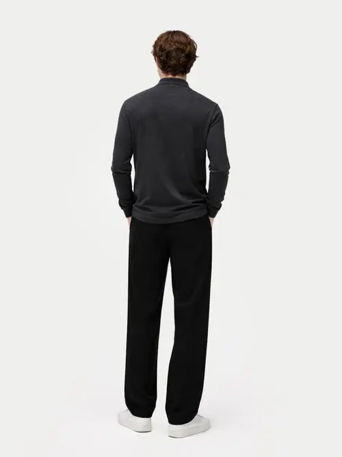 Gobi Cashmere Cashmere Silk Polo - Charcoal