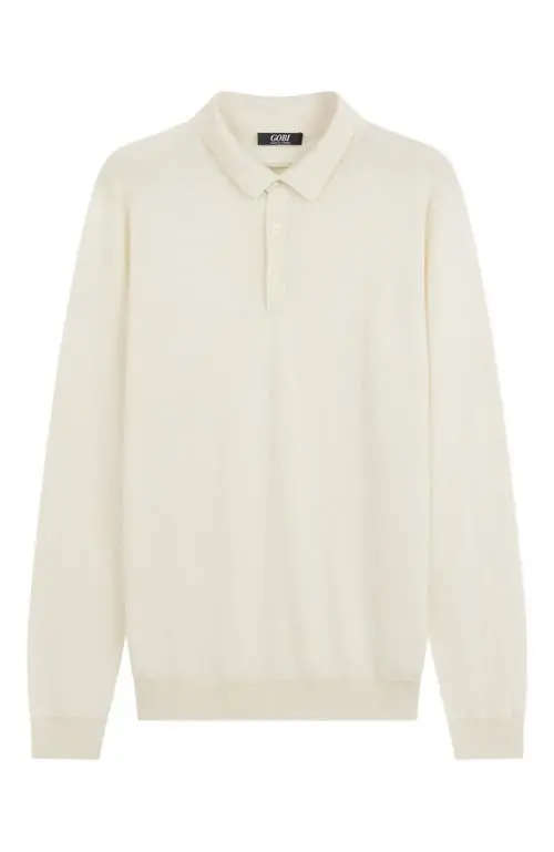 GOBI MONGOLIAN CASHMERE Cashmere Silk Polo - Marshmallow