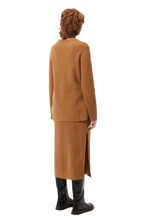 Gobi Cashmere Cashmere Knitted Skirt With Zip