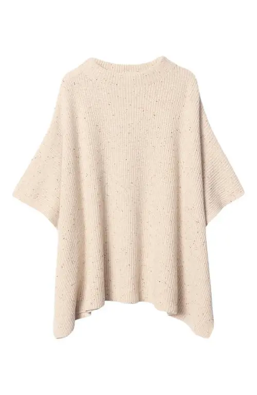 Gobi Cashmere Rib-knit Boat Neck Poncho